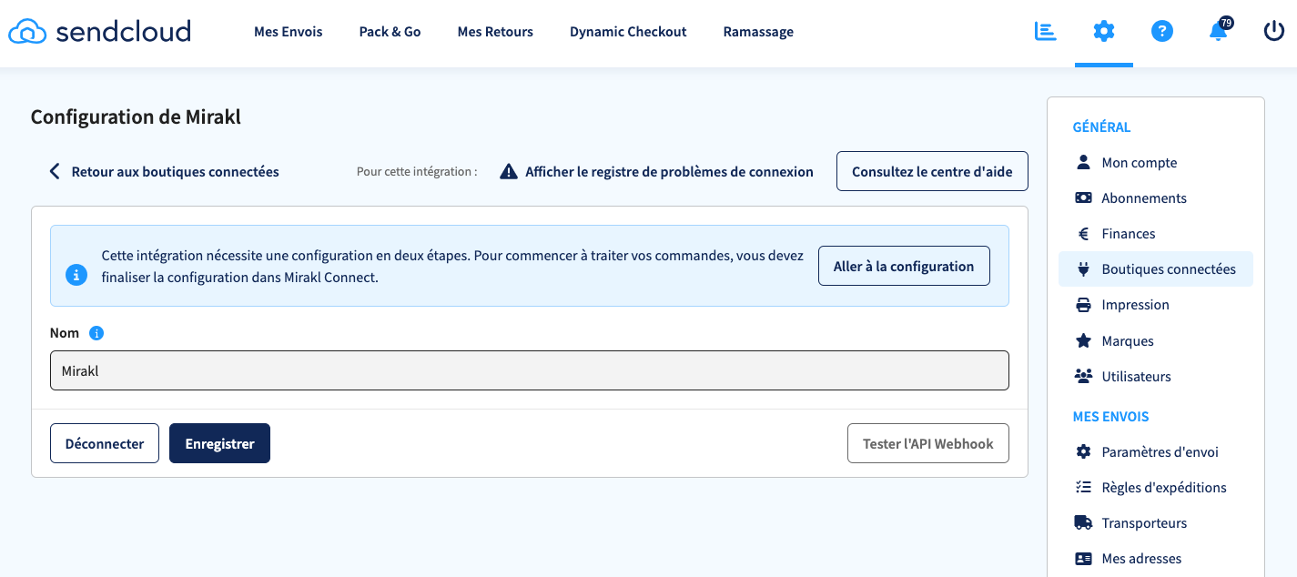 Intégration avec Mirakl – Sendcloud Help Center